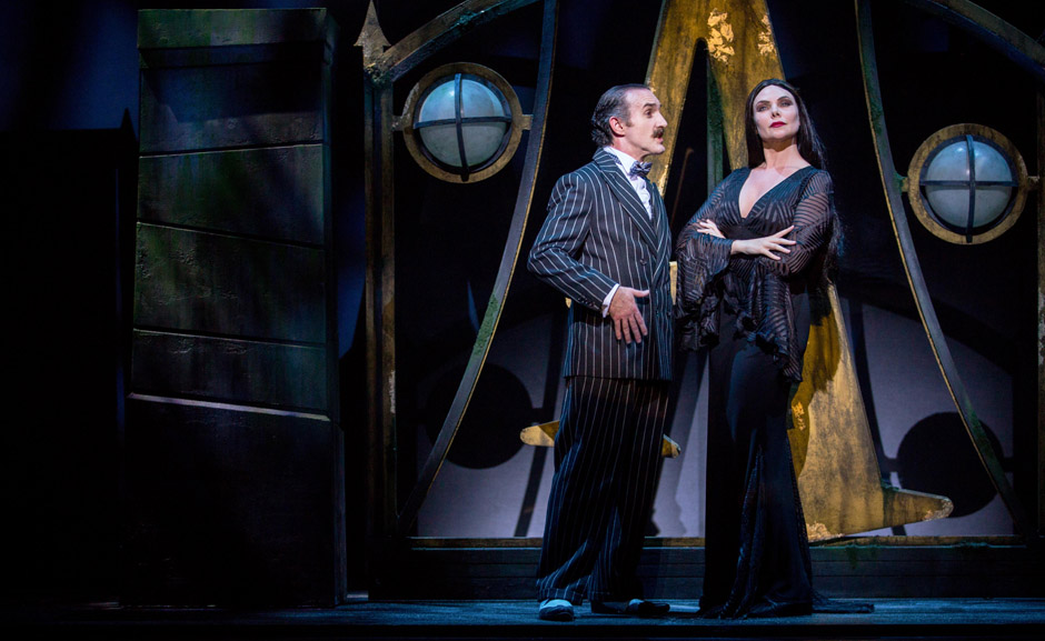 Cameron Blakely as Gomez Addams and Samantha Womack as Morticia Addams ...